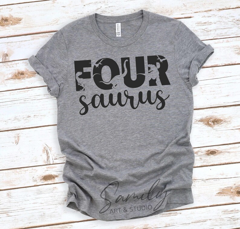 Four Saurus Svg Four Birthday Svg Birthday Dinosaur Svg Cut - Etsy