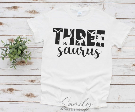 Three Saurus Svg Three Rex Birthday Svg Three T Rex Svg - Etsy