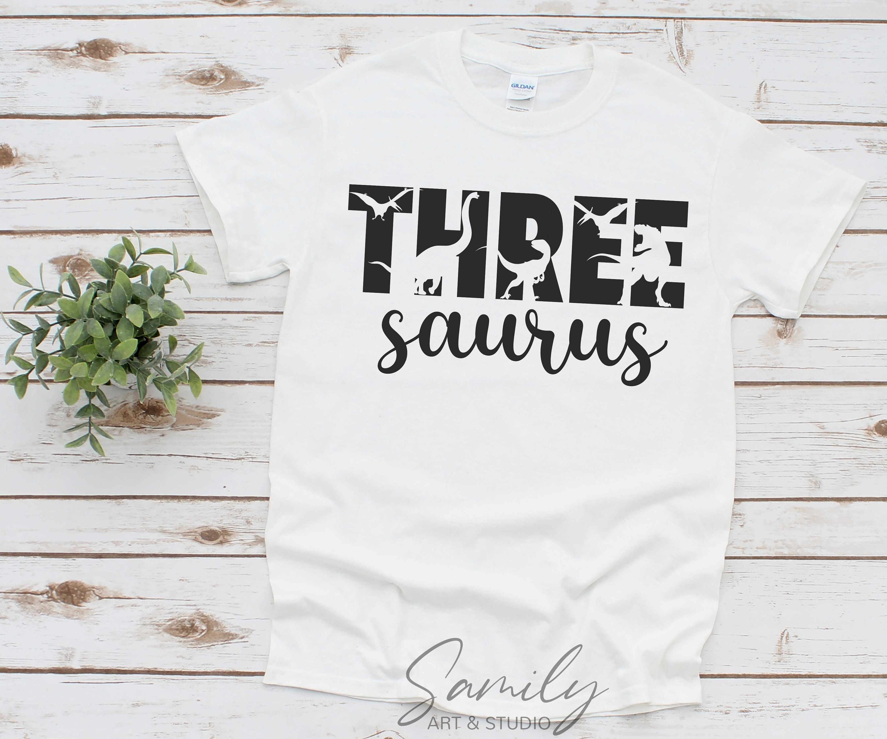 Three Saurus Svg Three Rex Birthday Svg Three T Rex Svg - Etsy
