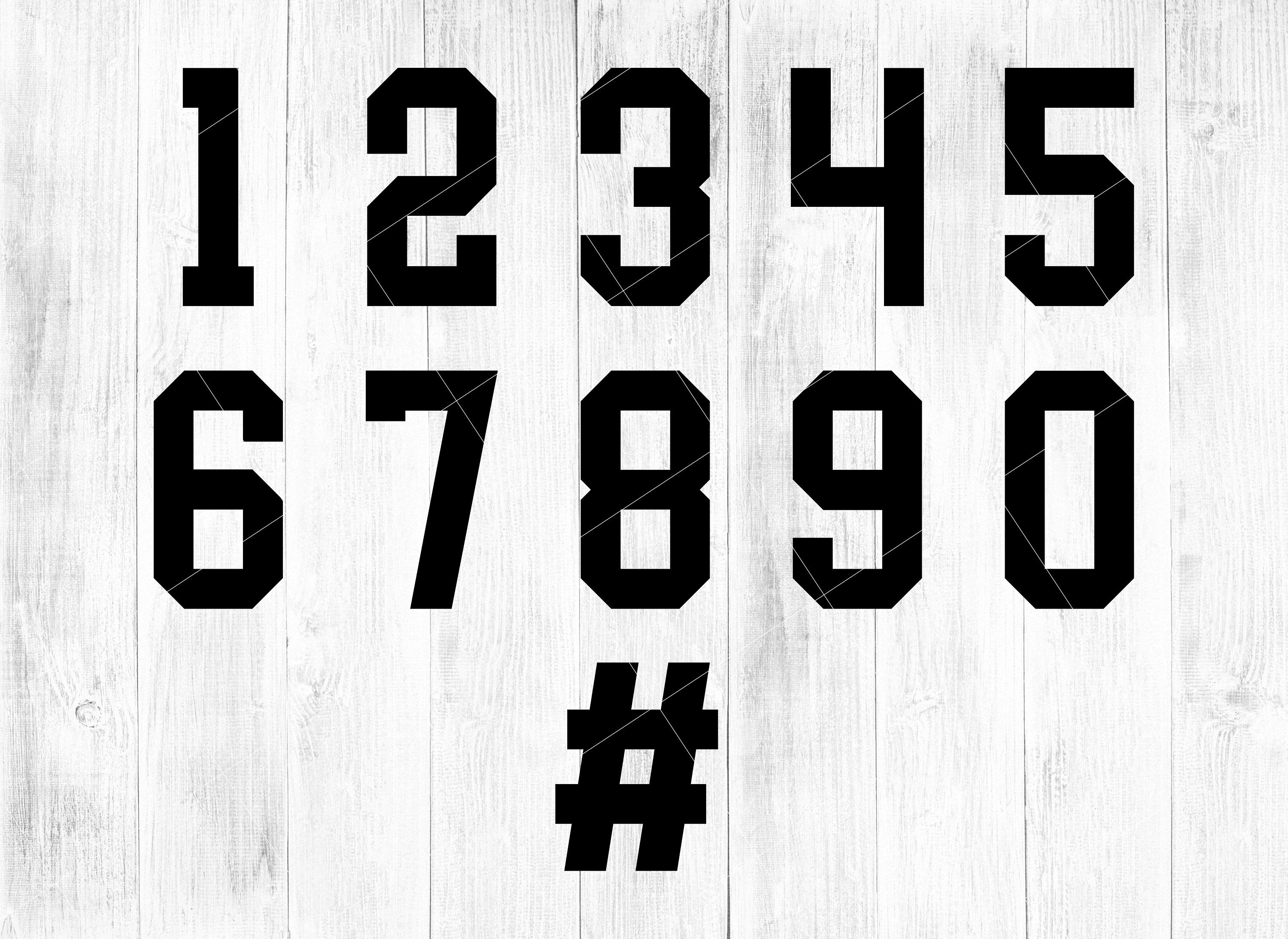 Sport Numbers Svg Football Number Svg Football Player - Etsy Australia