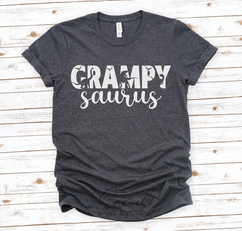 Grampy Saurus Svg T-rex Dinosaur Svg Grandfather Svg Dino - Etsy