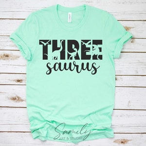 Three Saurus Svg, Three Rex Birthday Svg, Three T Rex Svg, Three Rex ...