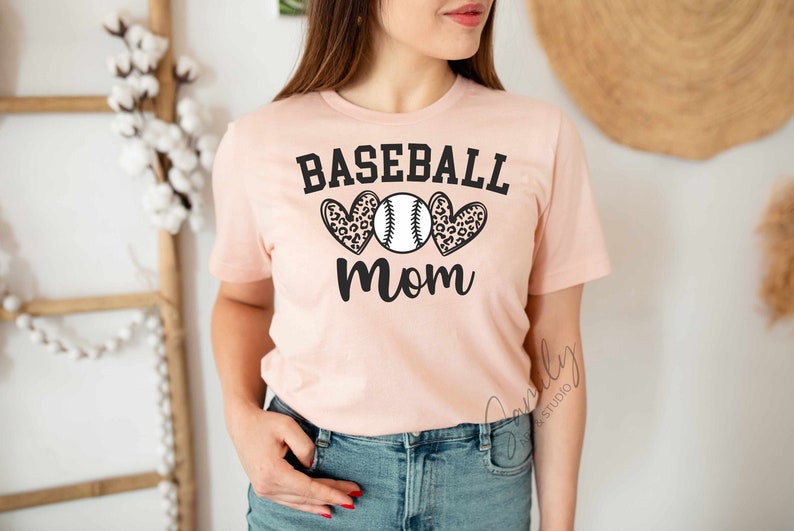 Baseball Mom Svg Leopard Heart Svg Leopard Print Svg Sports Etsy