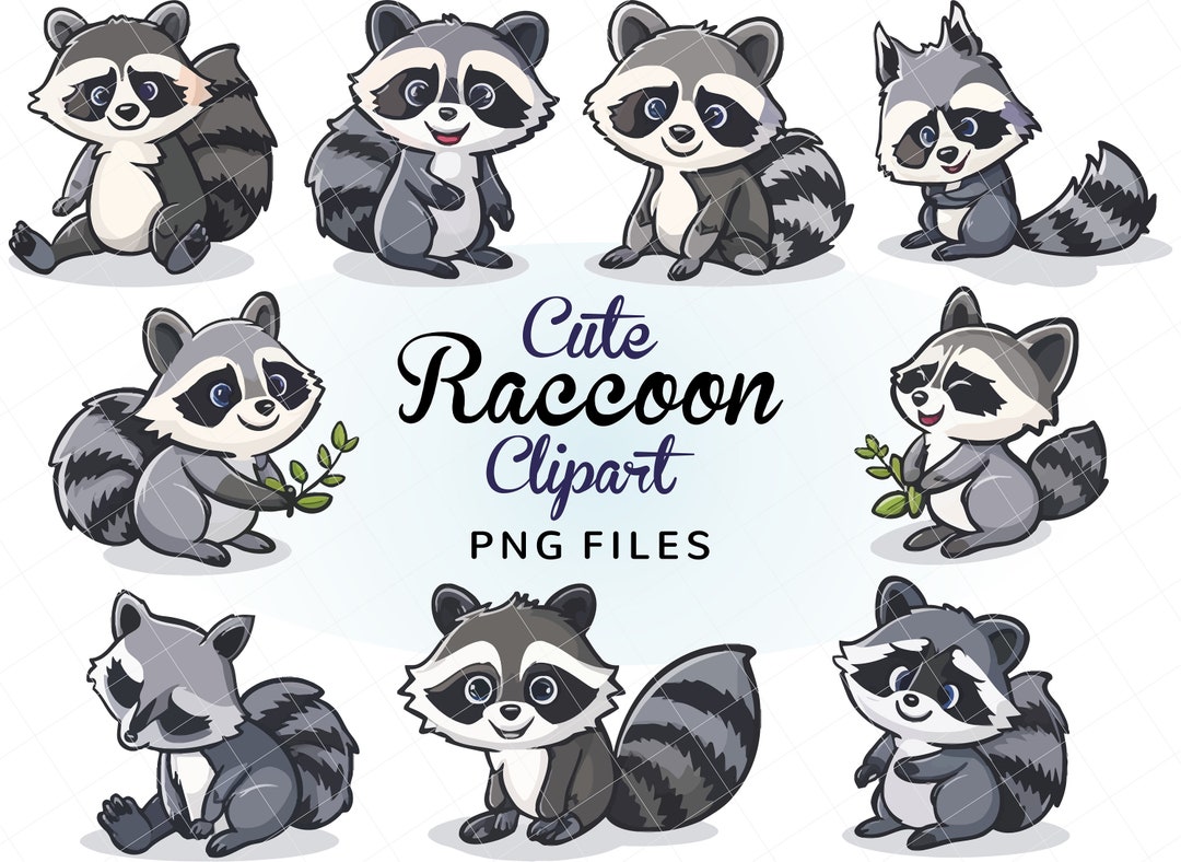 Cute Raccoon Clipart, Raccoon Clipart, Raccoon Png, Cute Raccoon Png ...