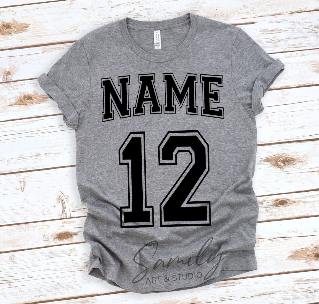 Custom Jersey Number Svg, Png, Jersey Name Svg, Custom Name Shirt Svg ...