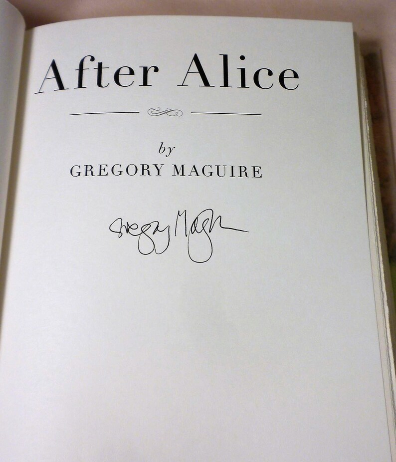 SIGNED After Alice Gregory Maguire Signed on the Title - Etsy