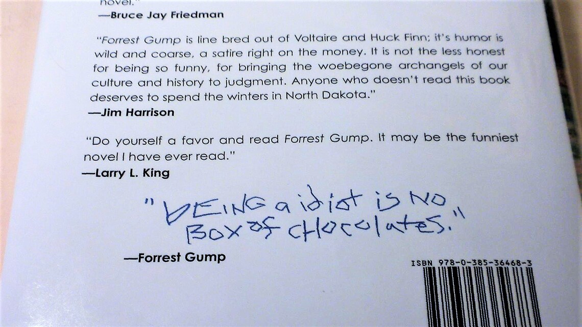 SIGNED Forrest Gump Winston Groom Signed on the Title Page - Etsy