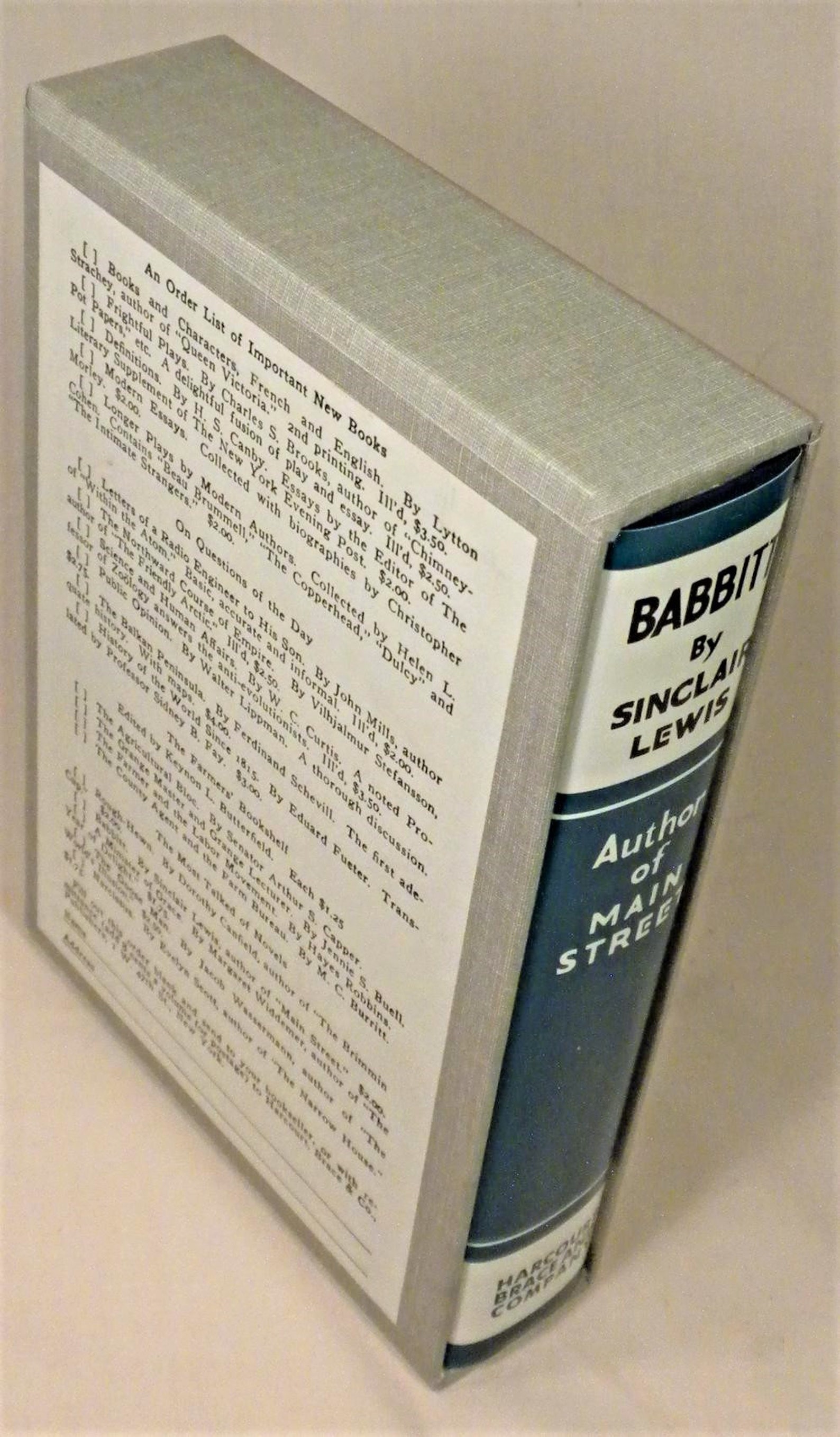 Babbitt Sinclair Lewis First Edition Facsimile of the 1922 | Etsy