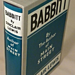 Babbitt, Sinclair Lewis, First Edition Facsimile of the 1922 Classic, With Slipcase - Etsy