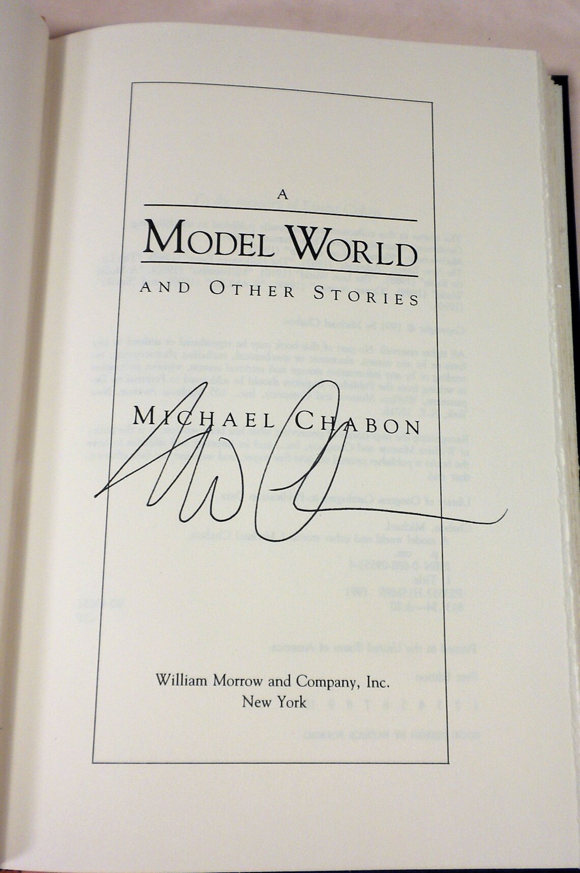 SIGNED A Model World Michael Chabon Signed on the Title | Etsy