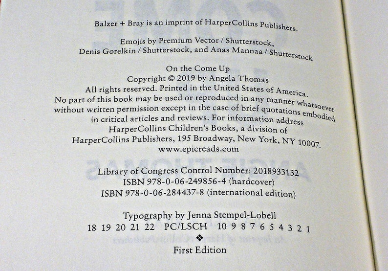 SIGNED on the Come Up Angie Thomas First Edition First | Etsy