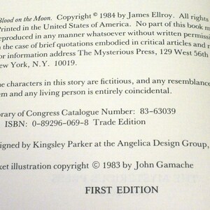 SIGNED James Ellroy Blood on the Moon Signed With | Etsy