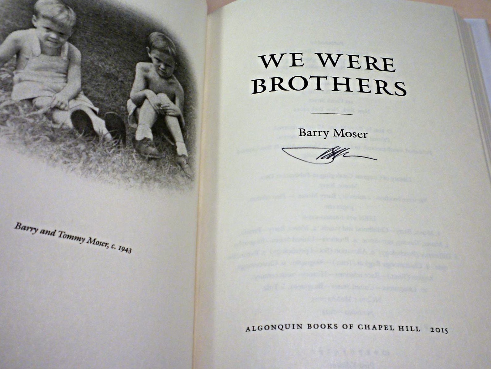 SIGNED We Were Brothers Barry Moser Signed on Title Page - Etsy