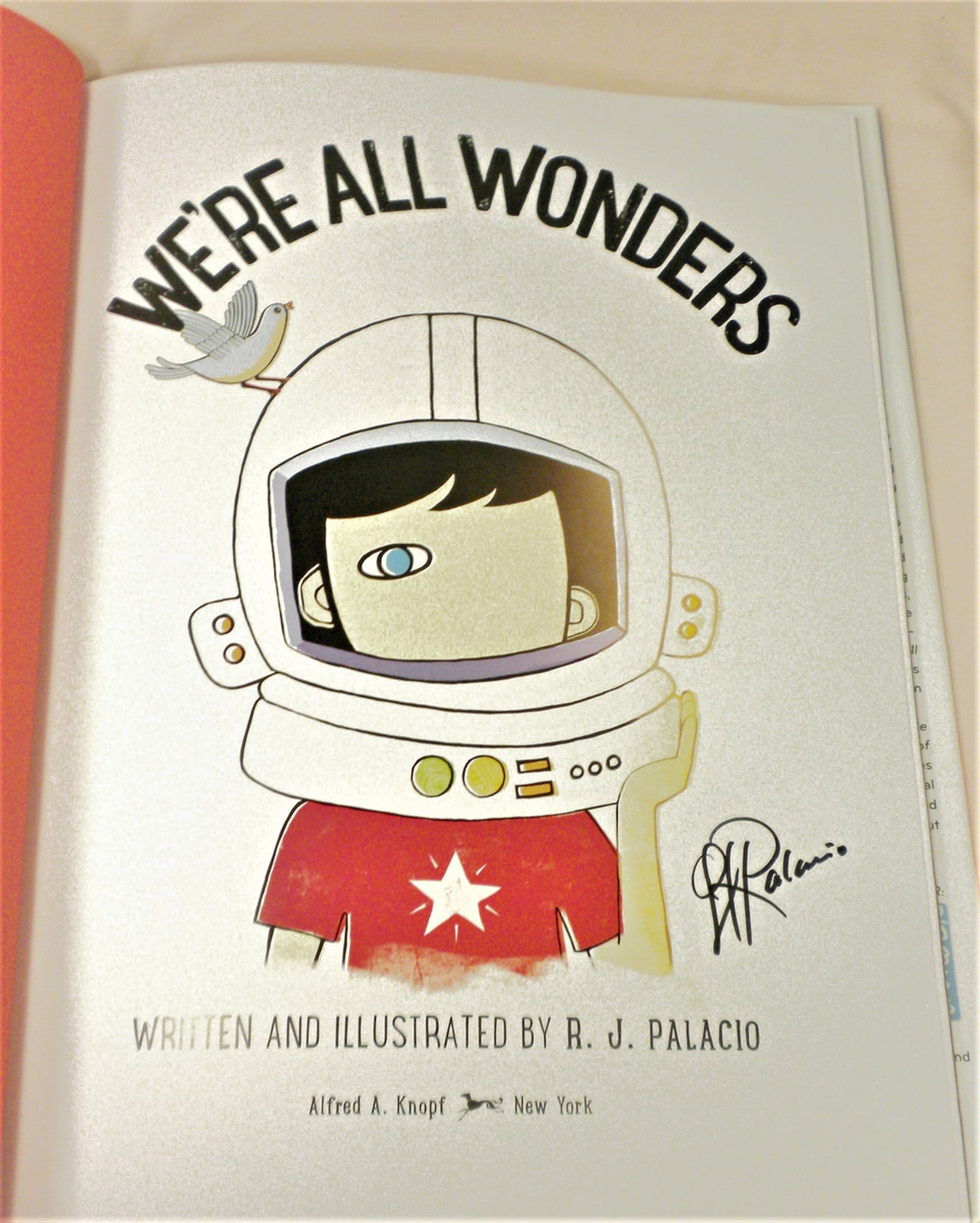 SIGNED We're All Wonders R. J. Palacio Signed on the | Etsy