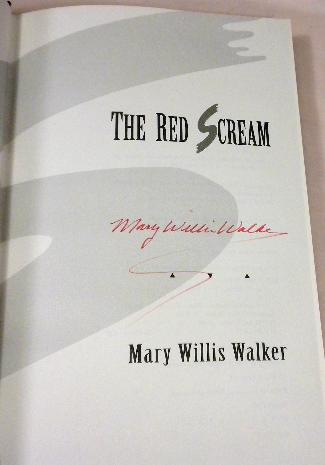 SIGNED the Red Scream Mary Willis Walker Signed on the | Etsy