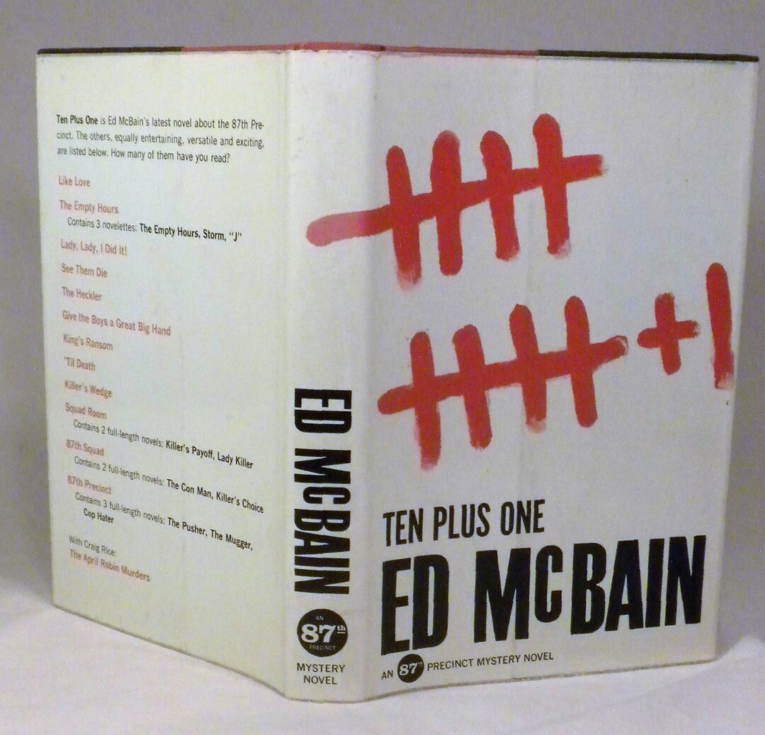 FIRST EDITION Ten Plus One by Ed Mcbain's 1963 -87th Precinct Novel - Etsy