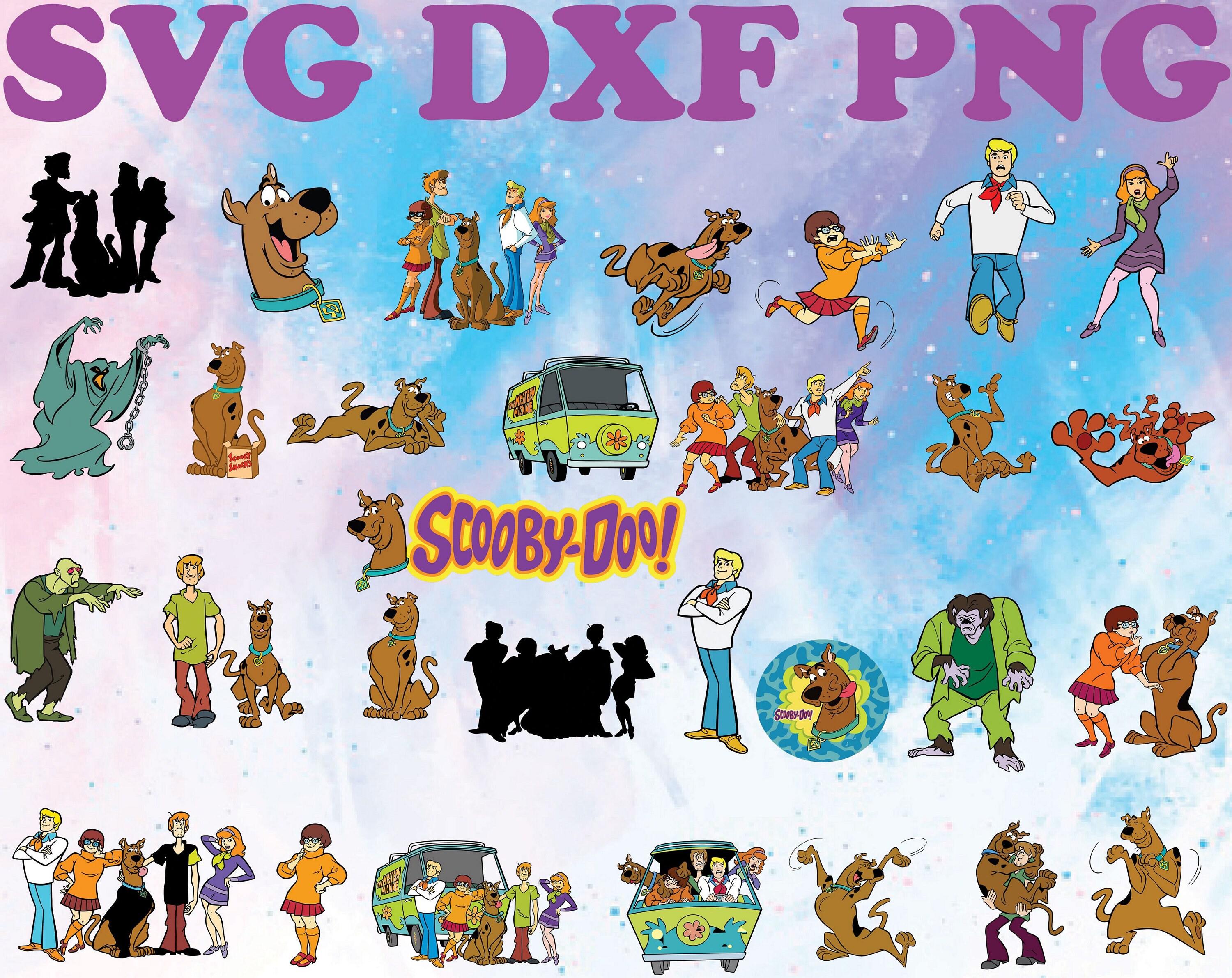 Scooby Doo Svg Dxf Png Scooby Doo Bundle Clipart Cutting Etsy