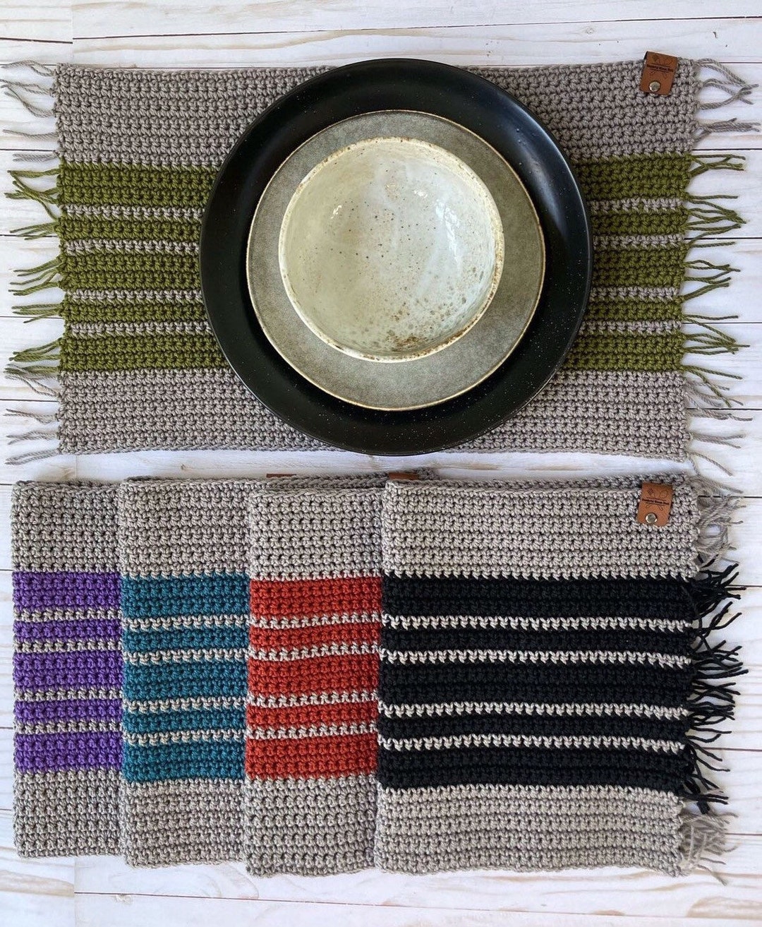 Everyday Placemats, Farmhouse Placemats, Rustic Placemats, Rectangle ...