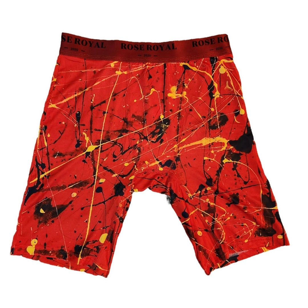 Red Splatter Paint Rose Royal Staple Fit Men's Boxer Briefs - Etsy