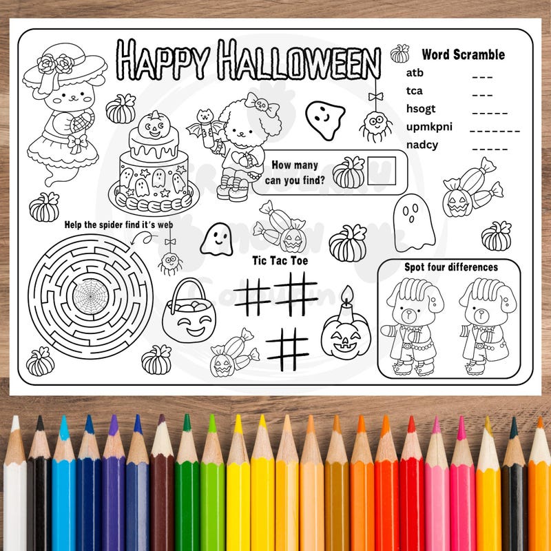 Halloween Placemat - Etsy