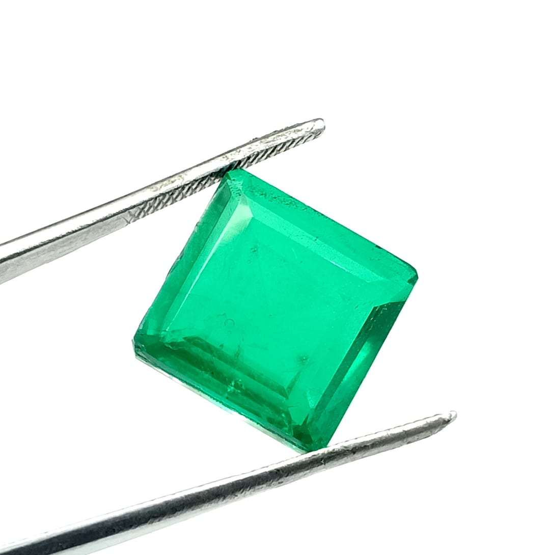Emerald Cut Stone Doublet Emerald Gemstone Square Shape Cut - Etsy