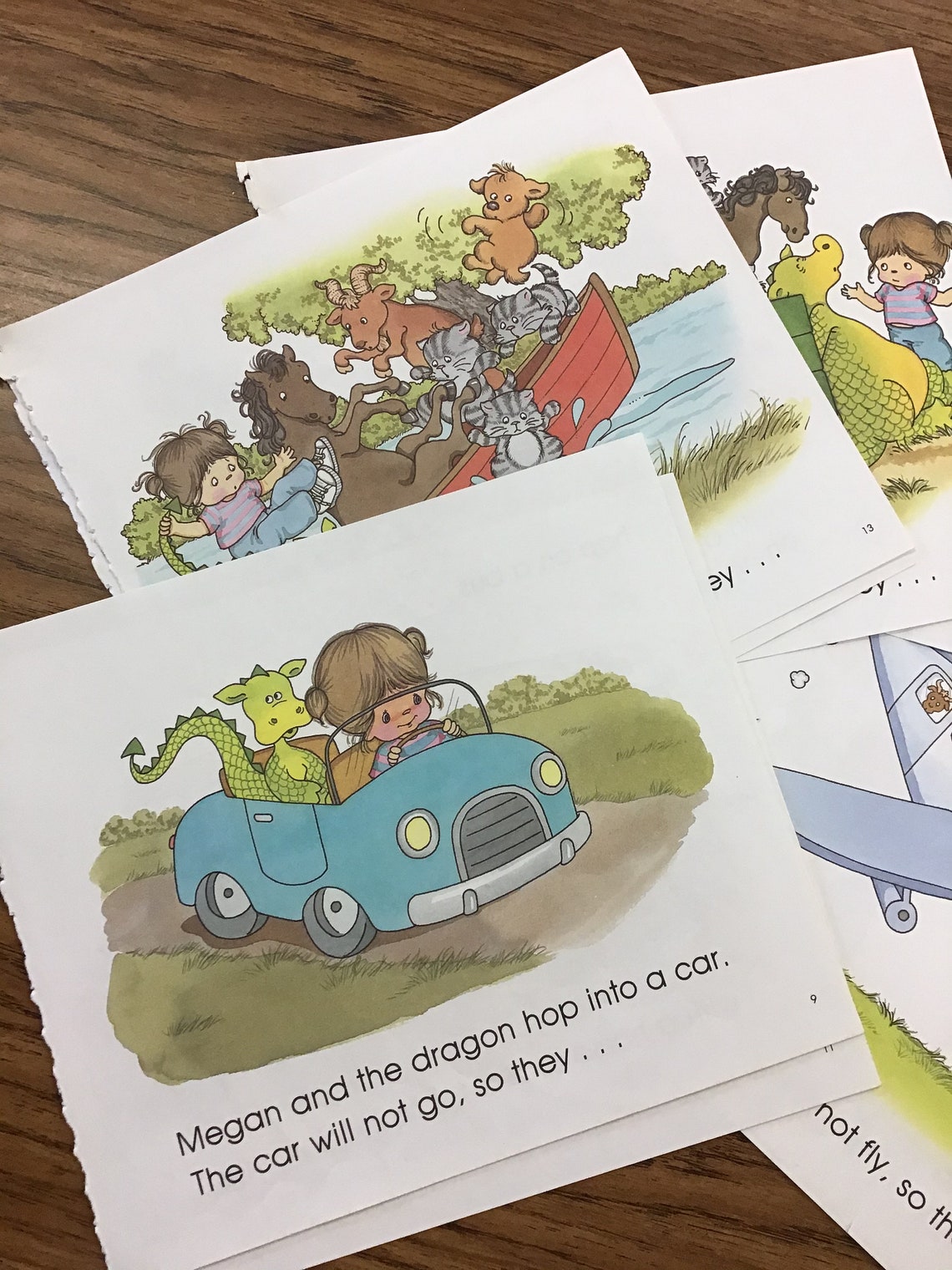 9 Pages From A Dragon in a Wagon Book Book Pages Crafting - Etsy