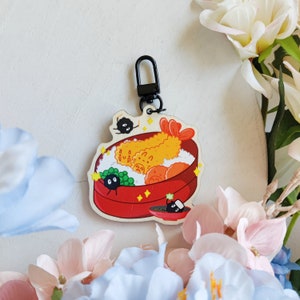 Studio Ghibli Wood Keychain Japanese Food Lover Gift, Cute Backpack Car ...