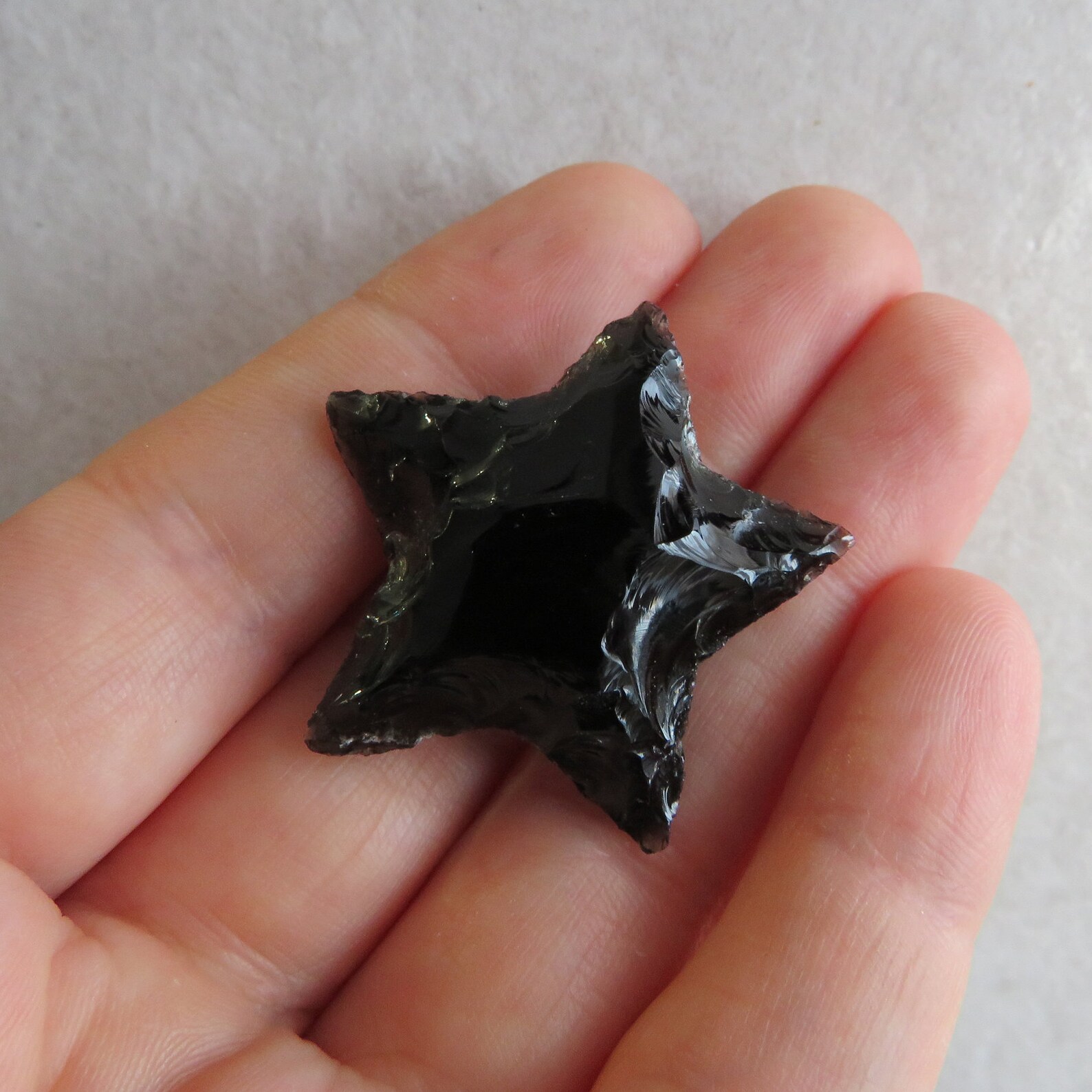 Natural Obsidian Carved Star 8.04g 35.8mm x 36.5mm | Etsy