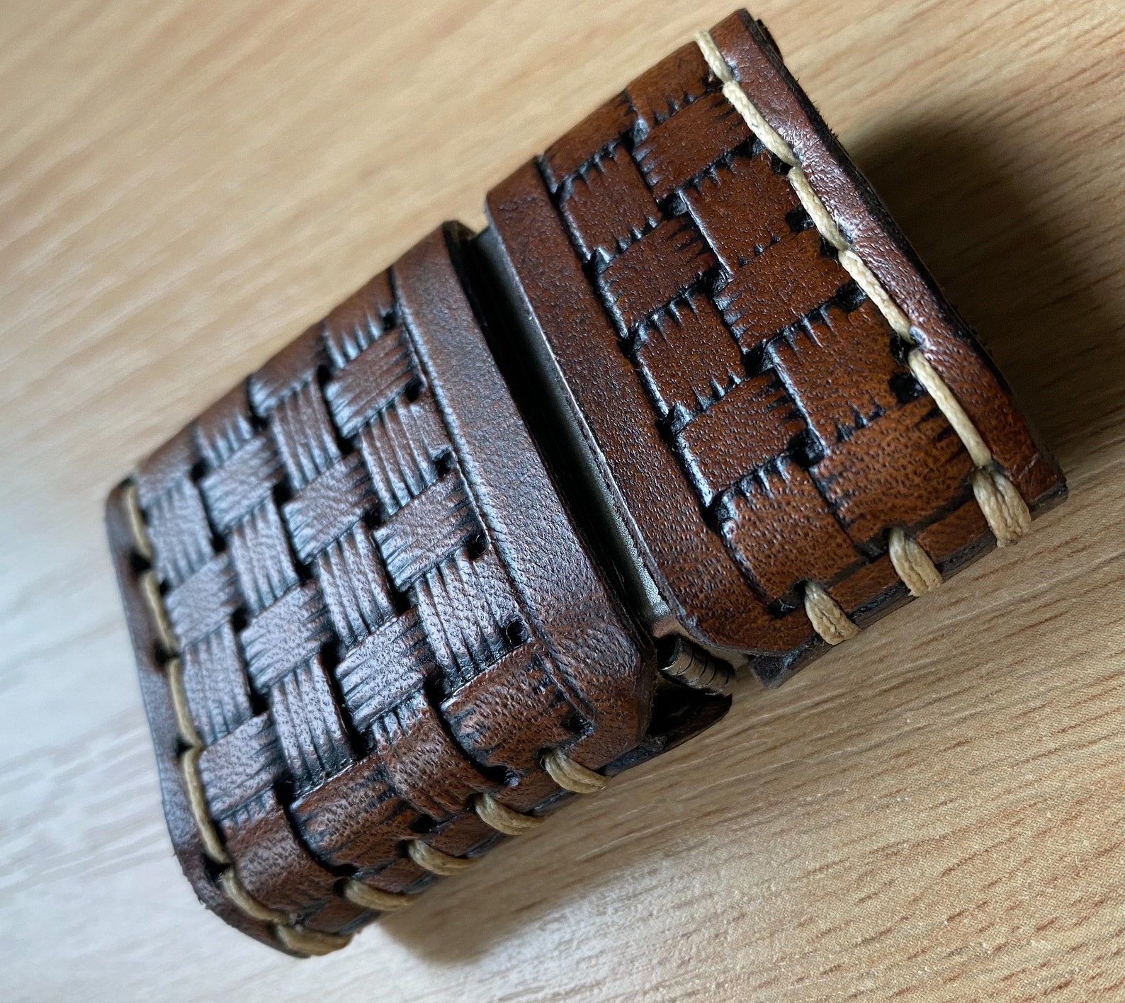 Elegant Brown Leather Pouch/zippo Case/Compatible With Zippo | Etsy