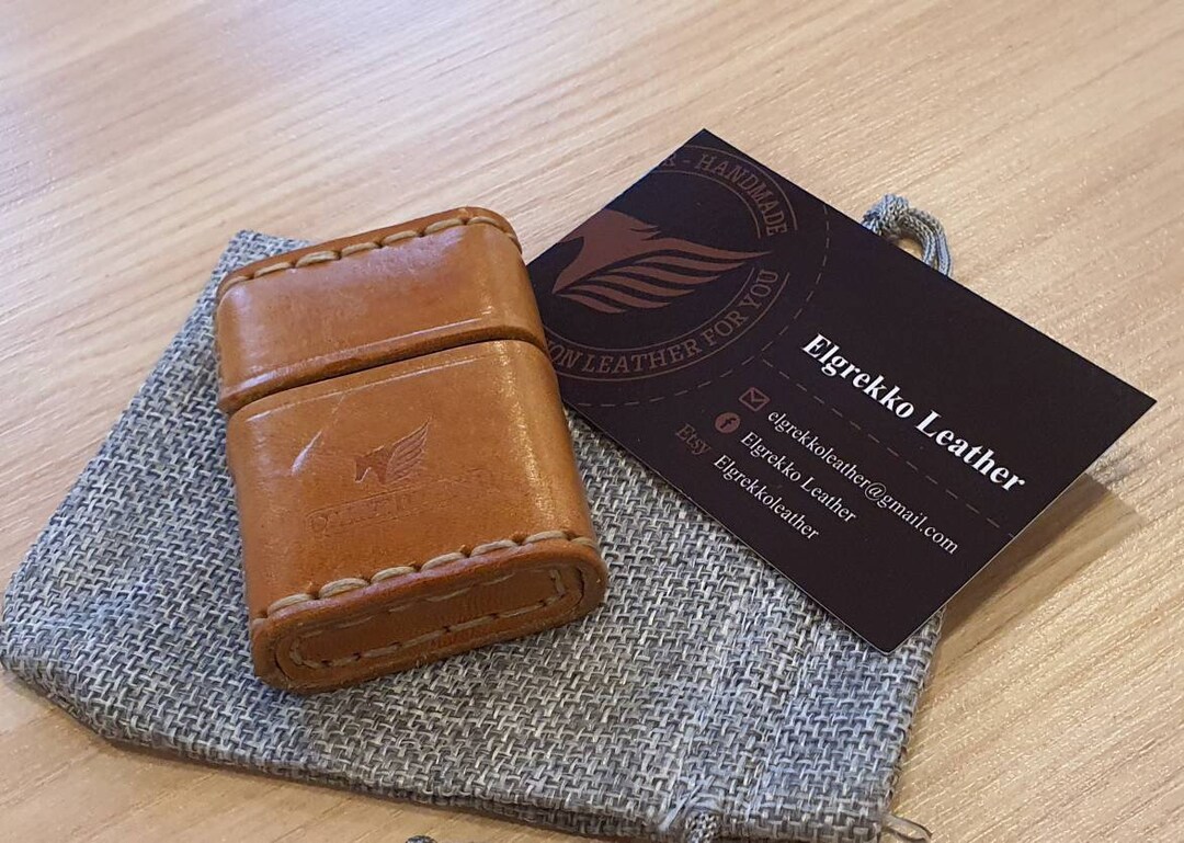 Natural Color Leather Pouch/zippo Case/compatible With Zippo Lighter ...