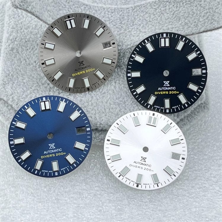 Vintage Modified Sunburst Watch Dial Blue Green White With Green ...