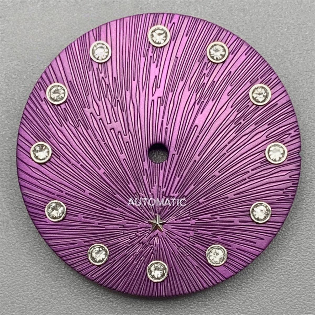 24.5mm Diameter Shell Watch Dial With Gold/rose/silver Diamonds ...