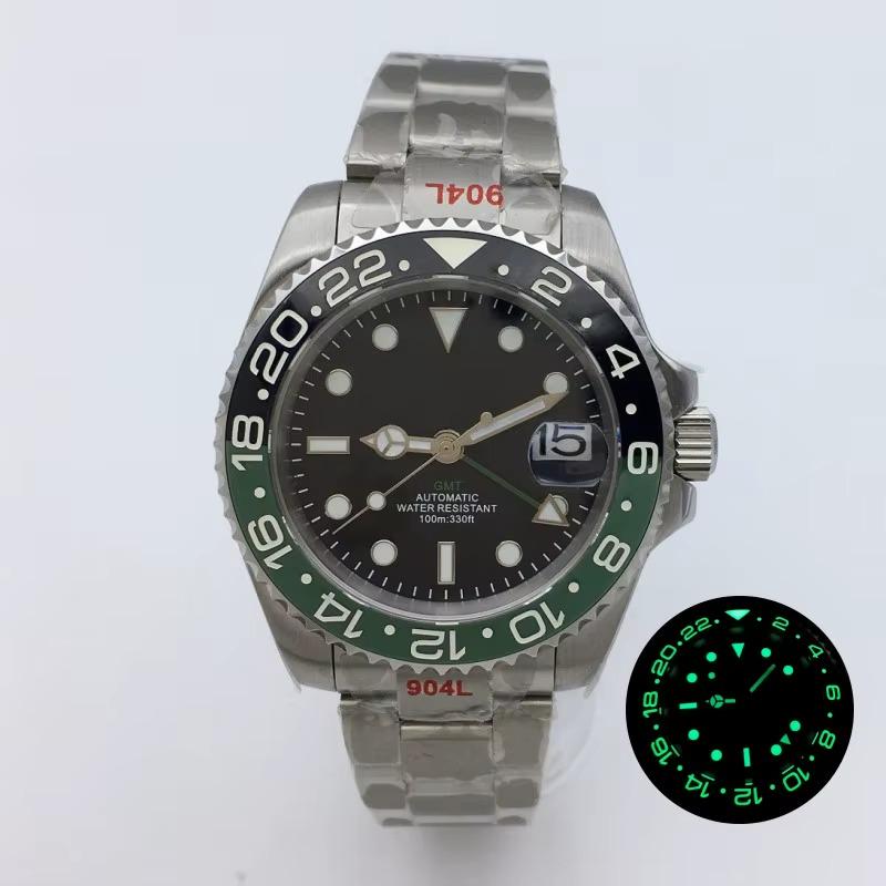 Custom Watch Logo 40mm NH34 GMT Watch for Men Mechanical Wristwatch ...