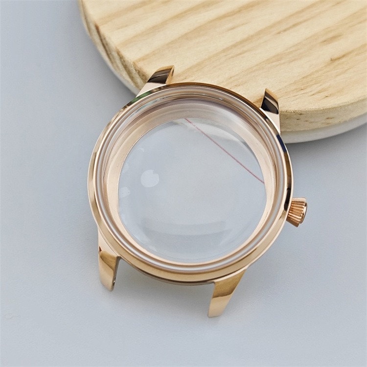 Modified NH35 Dial Gold White Rose Gold Wave Pattern Date Dial Fits ...