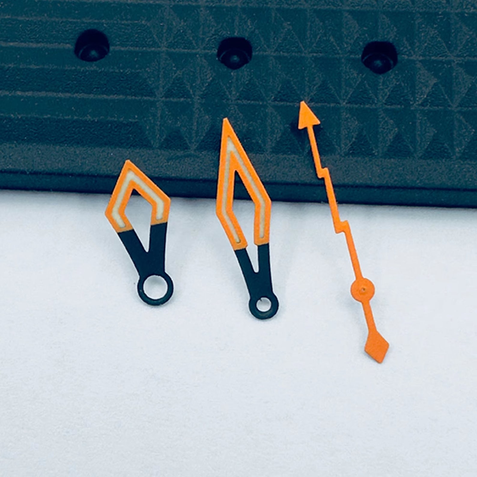 Modified Watch Hand Set Orange Color Black With C3 Green Luminous for ...