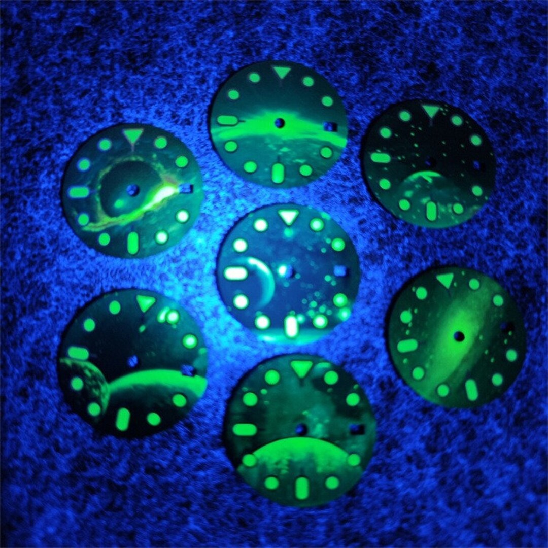 Full Luminous Dial Conversion NH35 Dial Star Moon Face Mechanical Watch ...