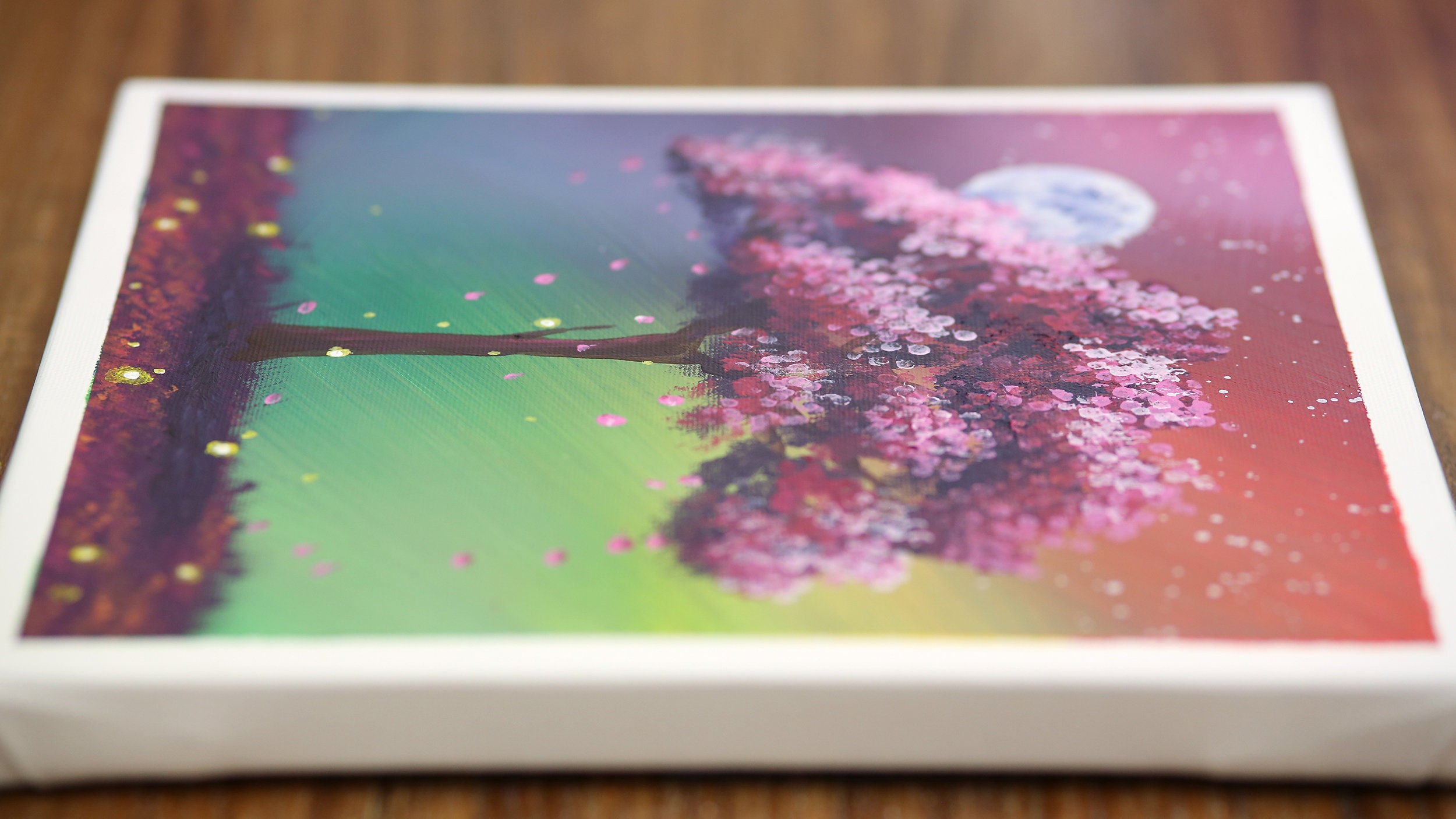 Pink Tree Acrylic Painting on Canvas 730 - Etsy