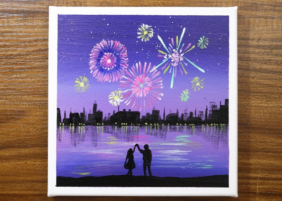 How To Paint Fireworks Acrylic