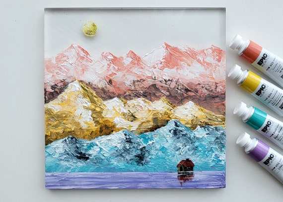 Acrylic Painting on Clear Acrylic Sheet 815 - Etsy