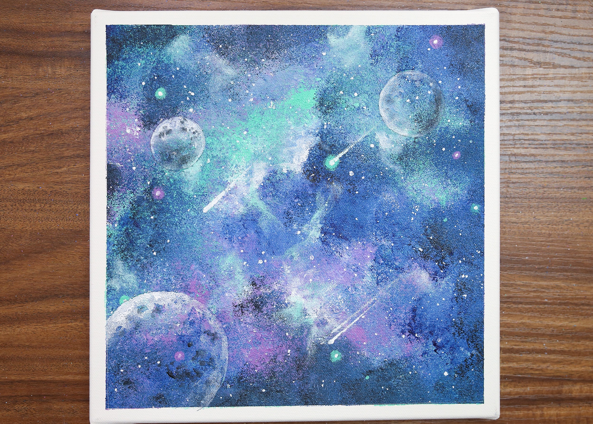 Simple Galaxy Painting Acrylic
