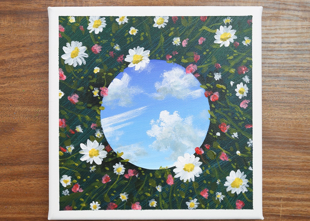 Mirror Reflecting the Sky｜how to Acrylic Painting on Canvas #942 - Etsy