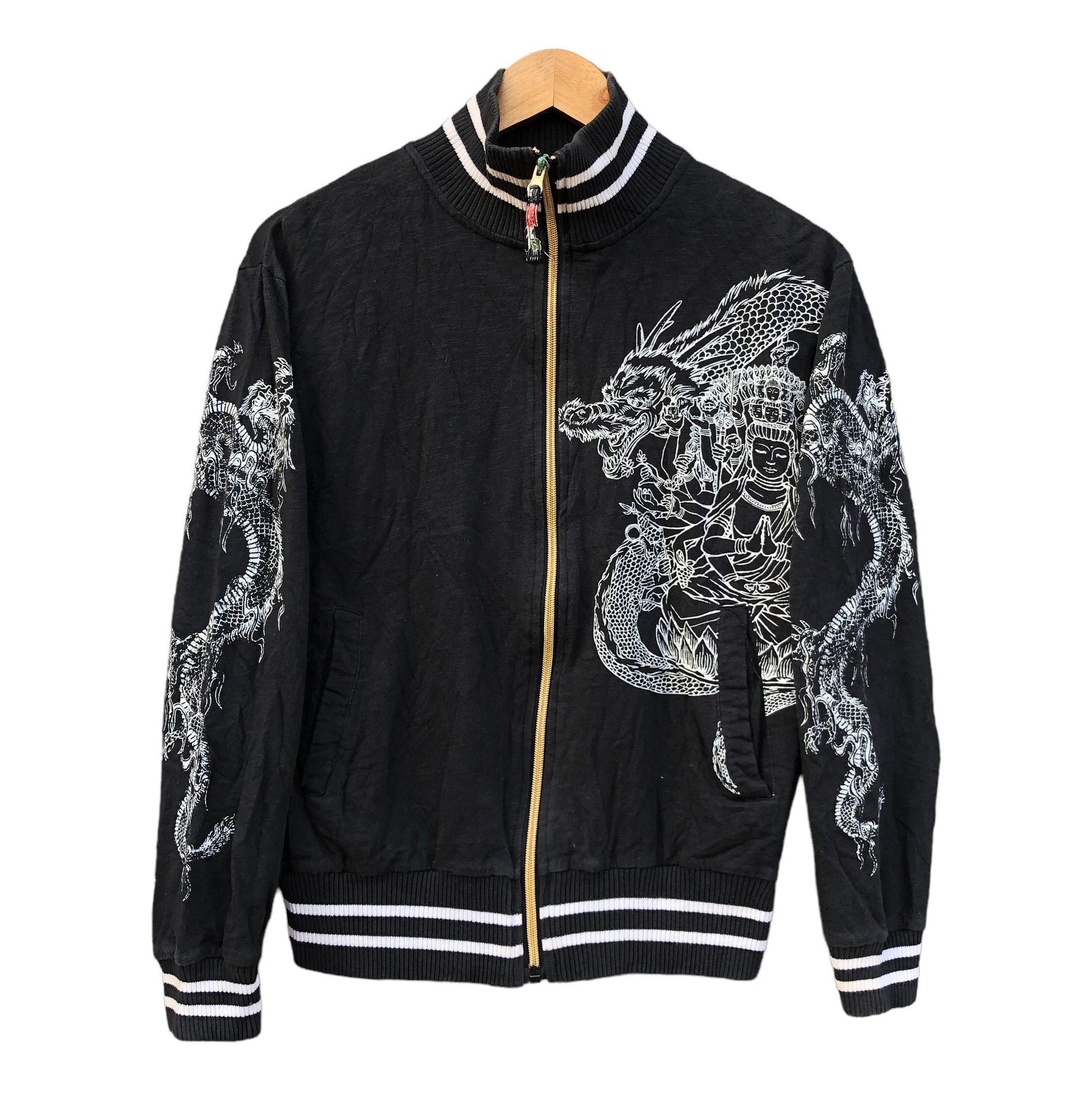 Sukajan Dragon Buddha Varsity Jackets Dragon Sweaters Size M - Etsy