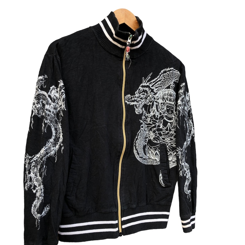 Sukajan Dragon Buddha Varsity Jackets Dragon Sweaters Size M - Etsy