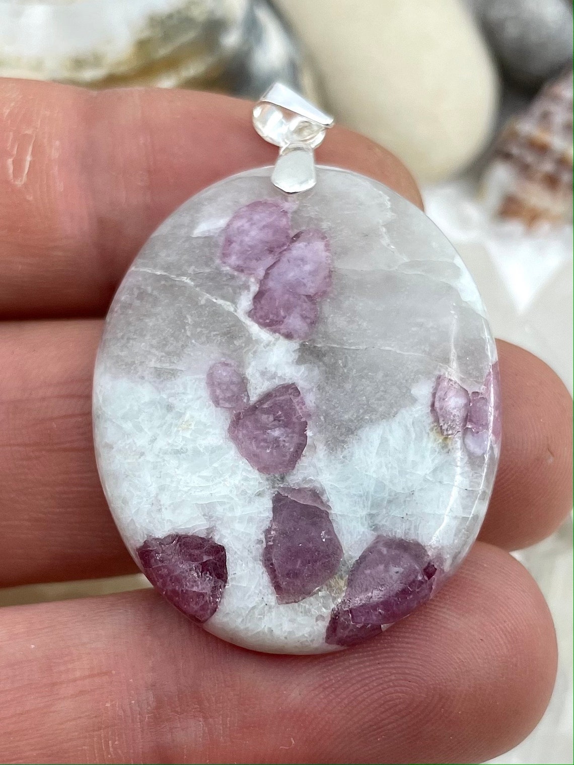 Pendente Quarzo Tormalina Rosa Pietra Naturale 605 Cts | Etsy