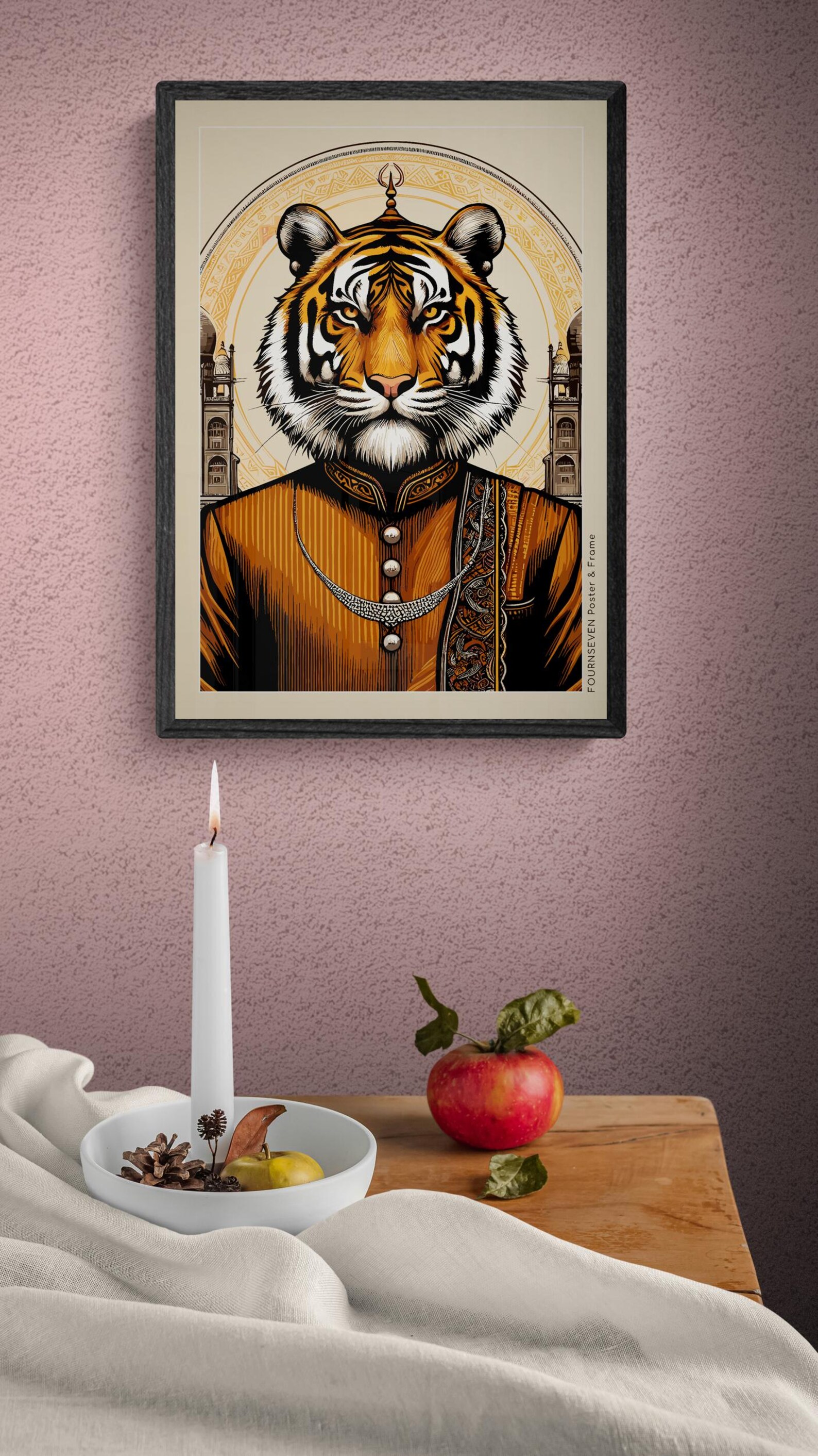 Indian Tiger Portrait Poster. Vector File, Svg, Png, Pdf. Printable ...