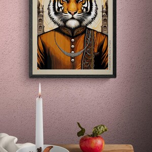 Indian Tiger Portrait Poster. Vector File, Svg, Png, Pdf. Printable ...