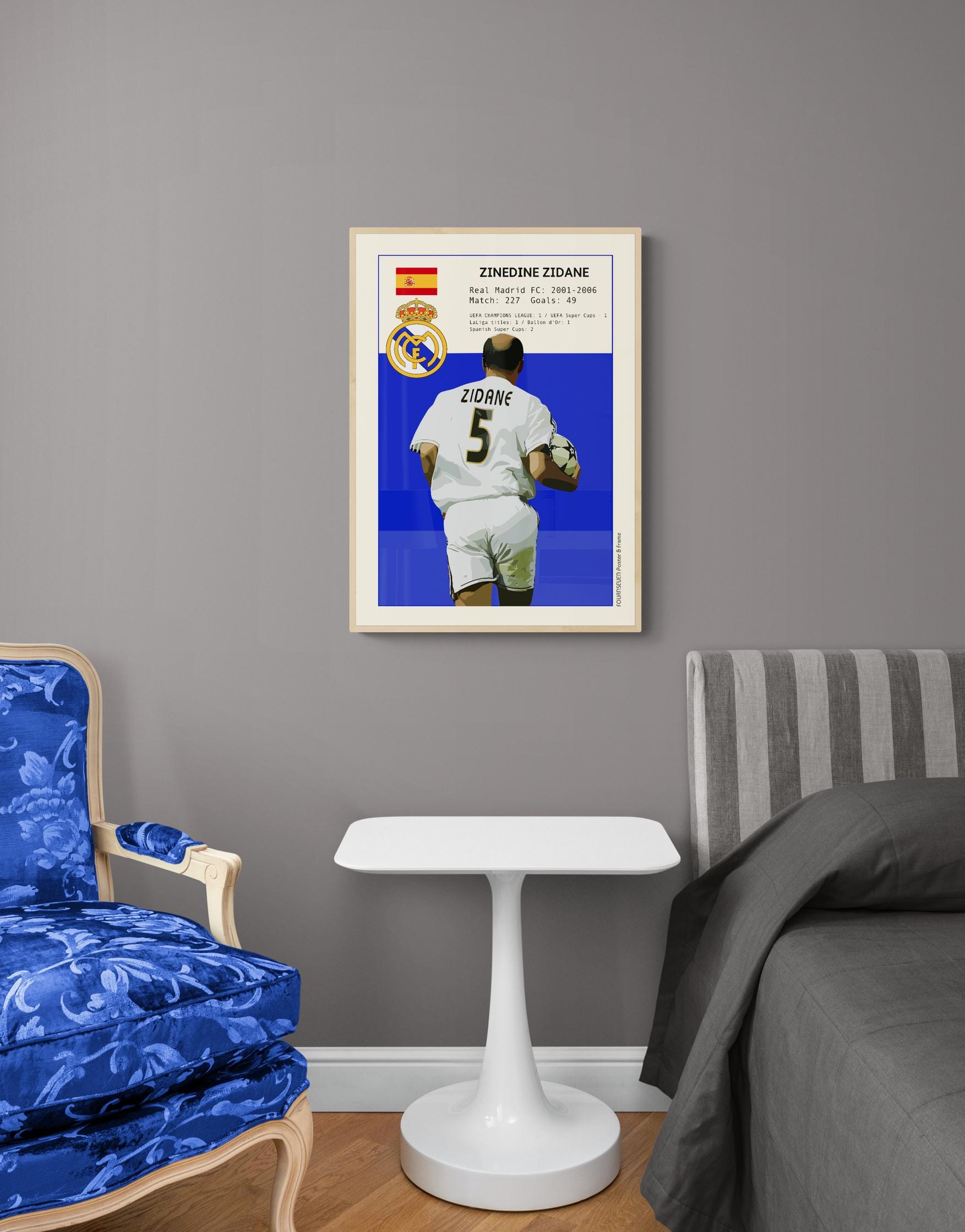 ZINEDINE ZIDANE Real Madrid Poster. Vector File, Svg, Png, Pdf ...