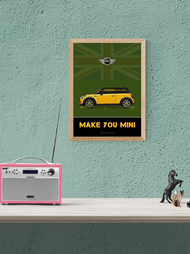 MAKE YOU MINI. Mini Cooper Poster. Vector File, Svg, Png, Pdf ...