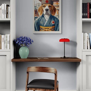 Japanese Beagle Poster. Vector File, Svg, Png, Pdf. Printable Wall Art ...