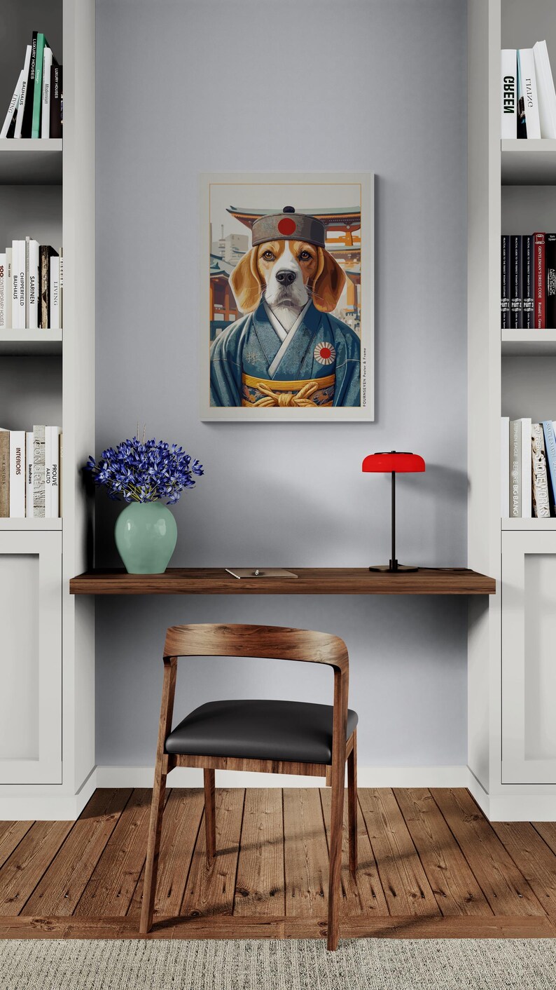 Japanese Beagle Poster. Vector File, Svg, Png, Pdf. Printable Wall Art ...